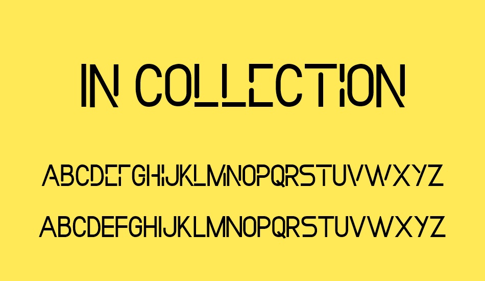 In Collection free font