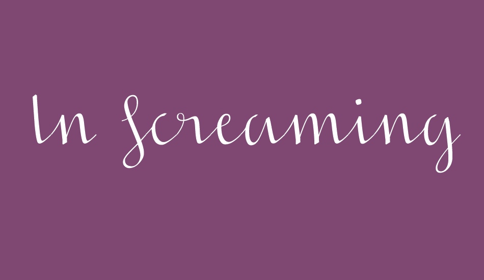 In Screaming Color free font