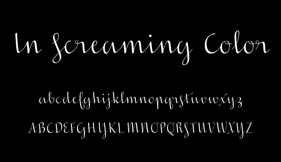 In Screaming Color free font