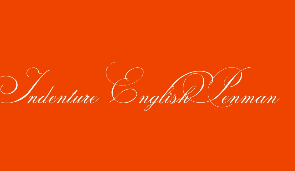 Indenture English Penman free font