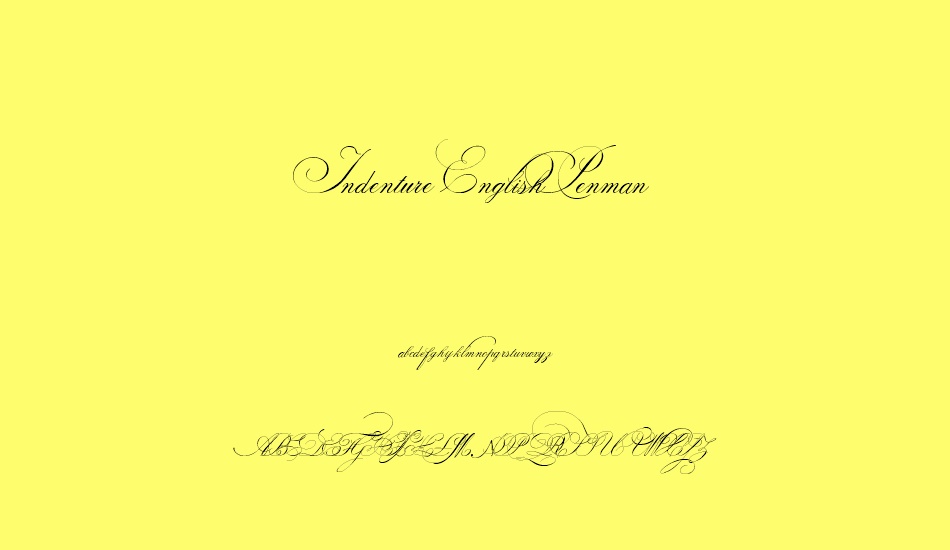 Indenture English Penman free font