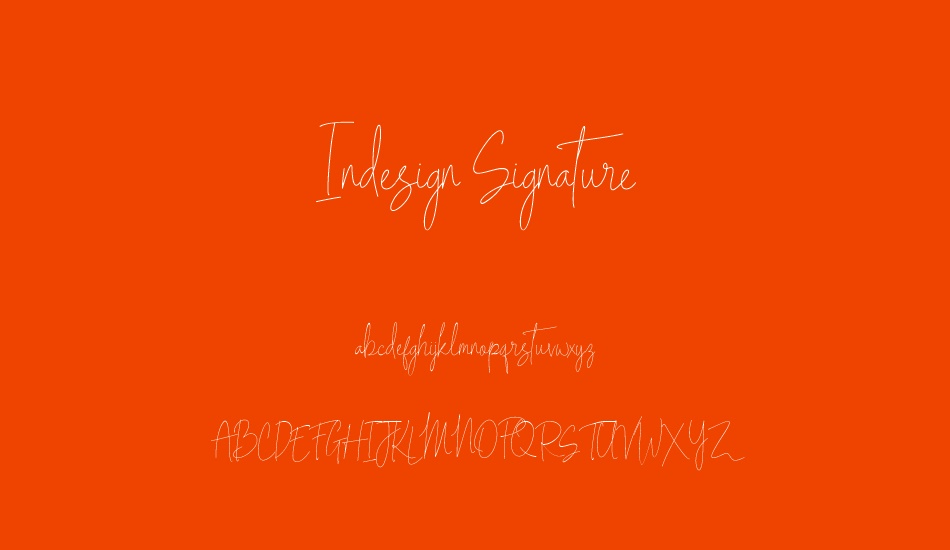 Indesign Signature free font
