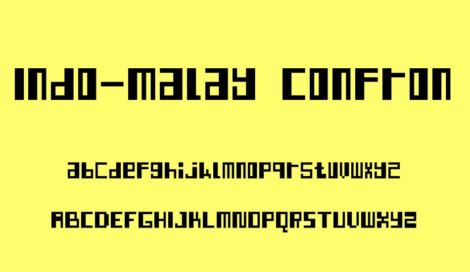 Indo Malay Confrontation free font