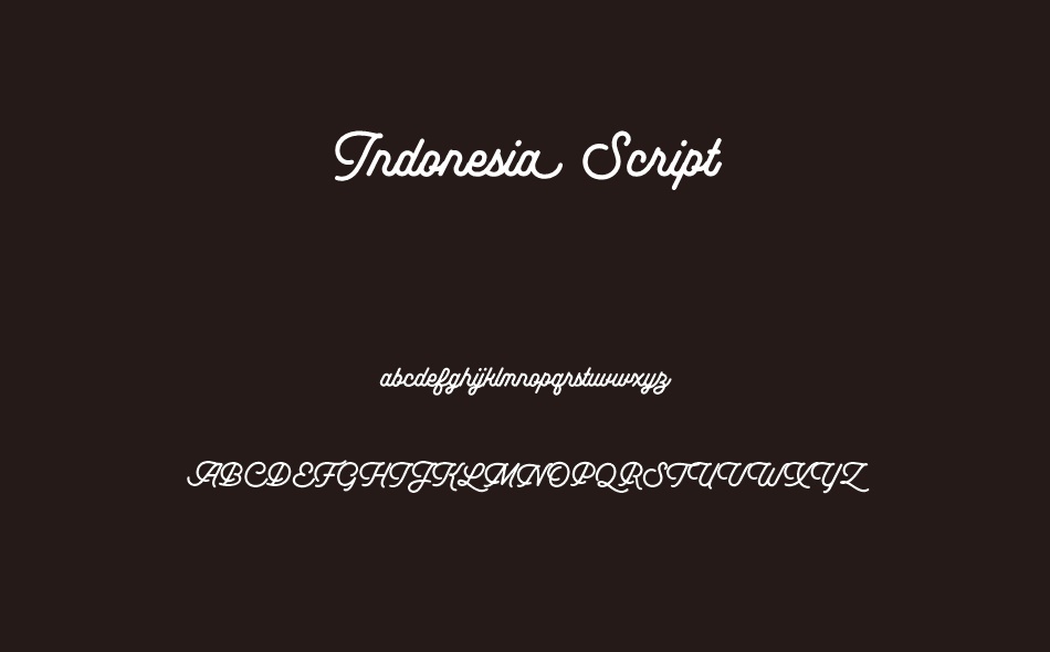 Indonesia Script free font