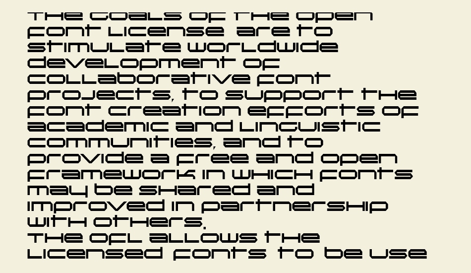 Induction free font