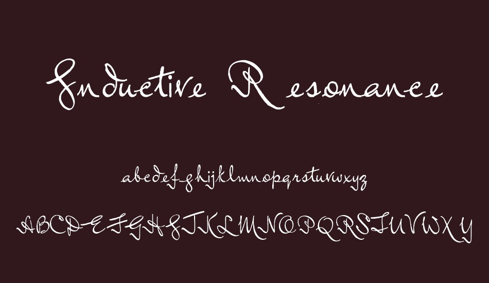 Inductive Resonance free font