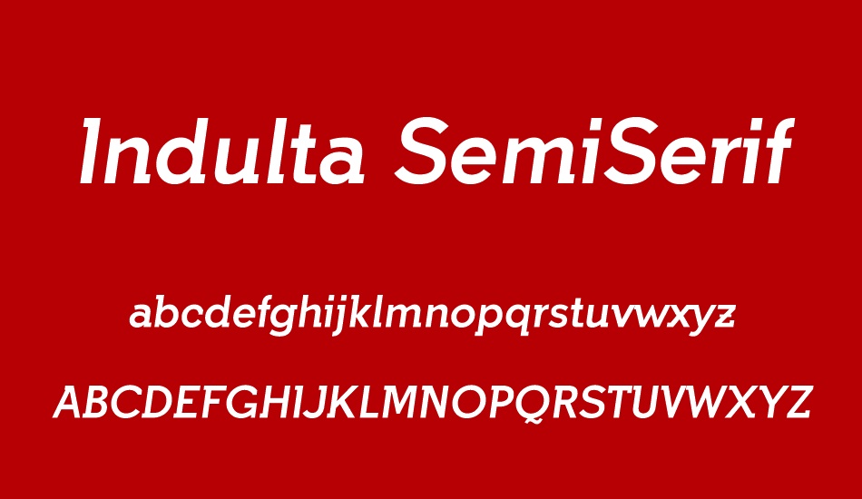 Indulta SemiSerif free font