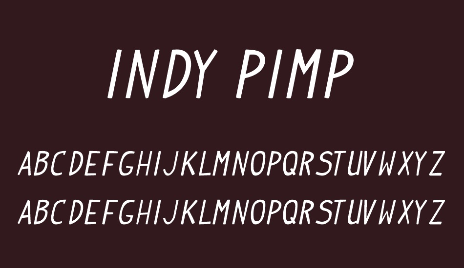 Indy Pimp Font Family free font