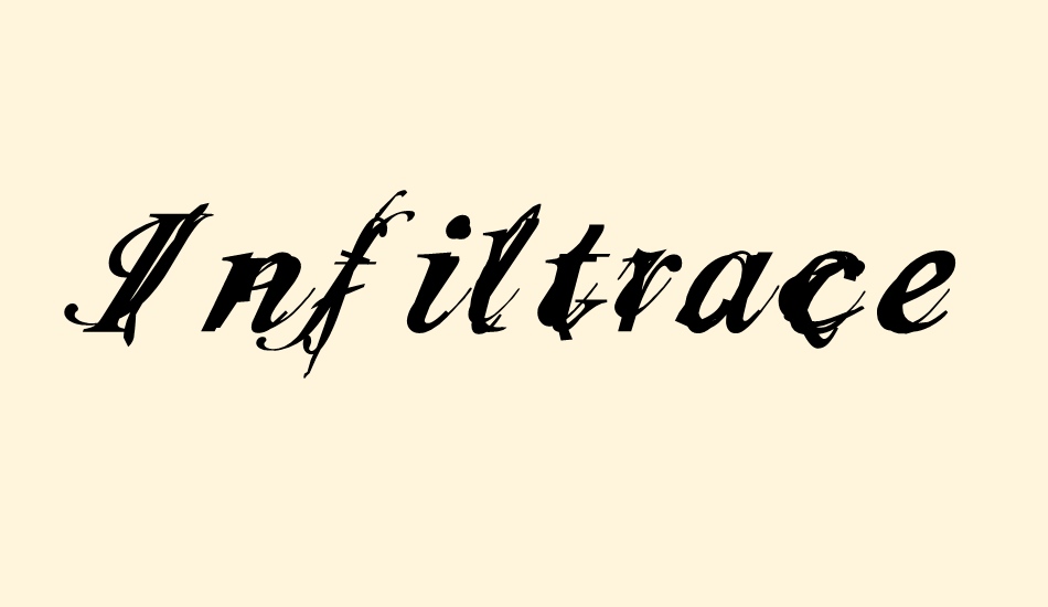 Infiltrace Font free font