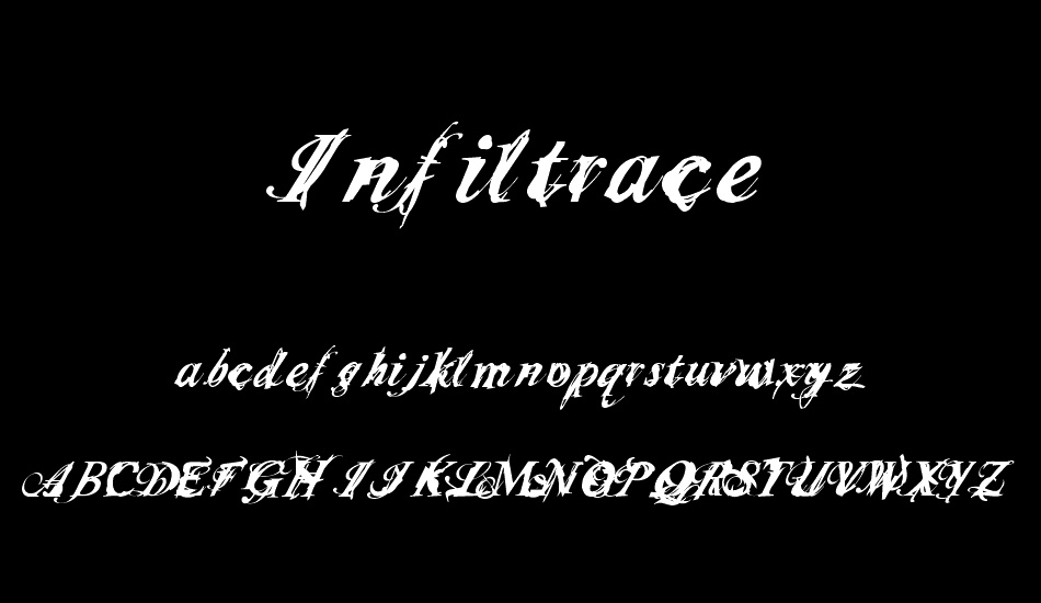 Infiltrace Font free font