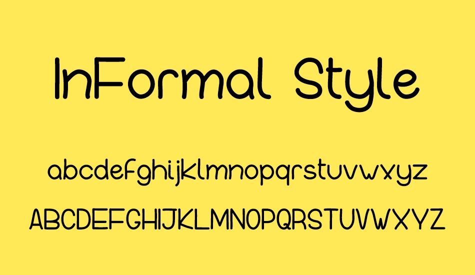 InFormal Style Font Family free font