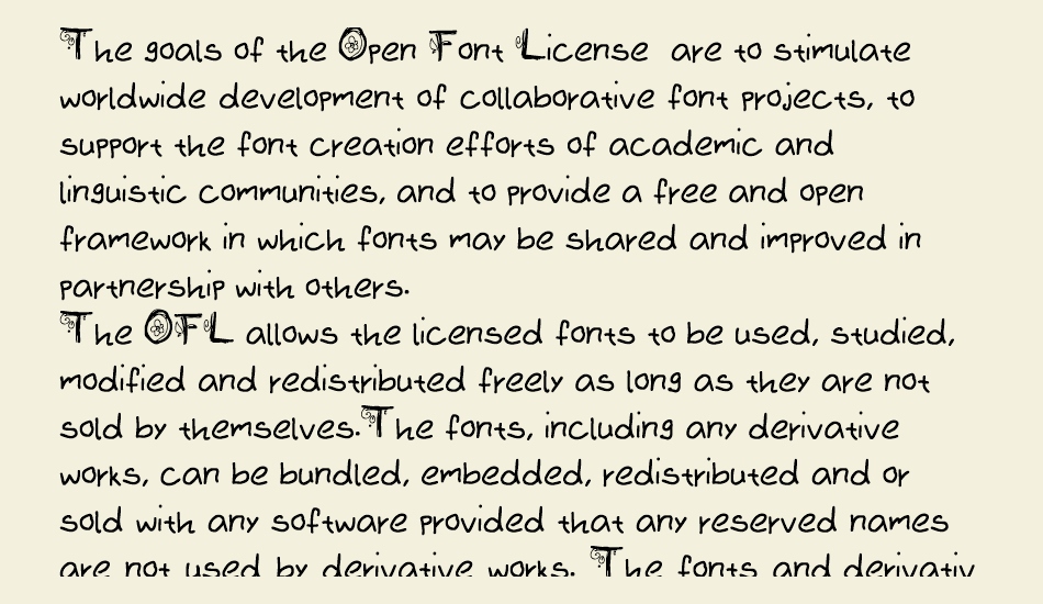 Initialized free font