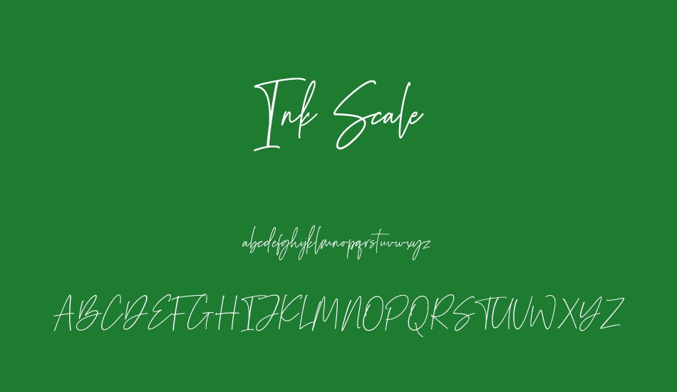 Ink Scale free font