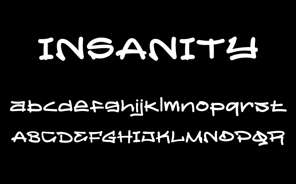 Insanity free font