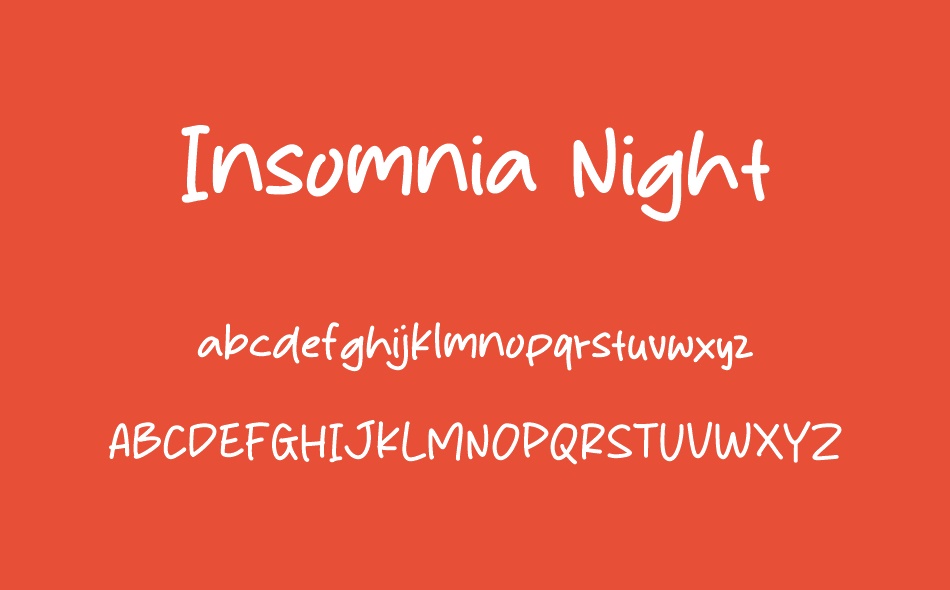 Insomnia Night free font