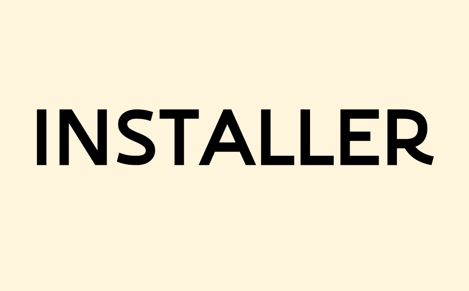 Installer free font