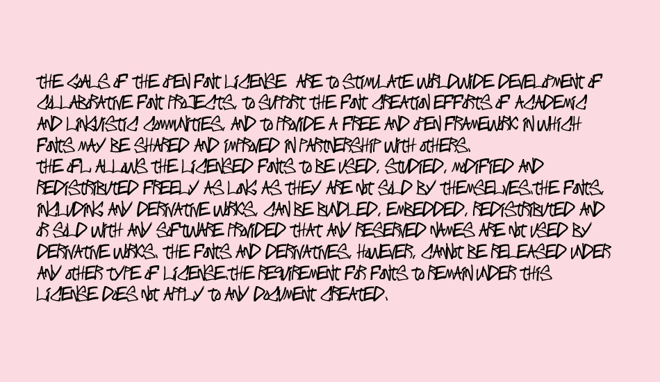 Intens Writings free font