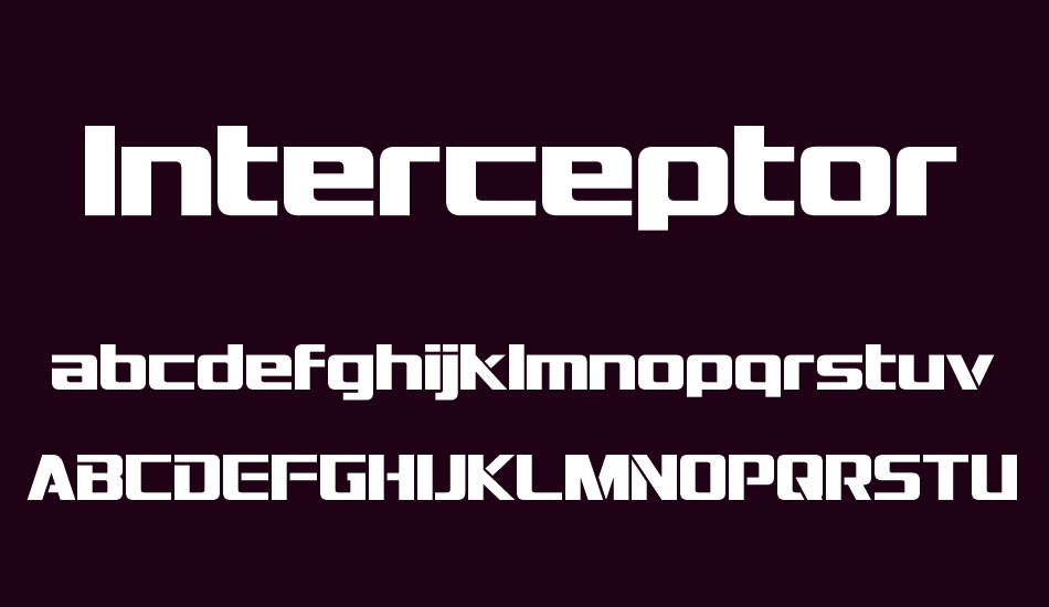 Interceptor free font