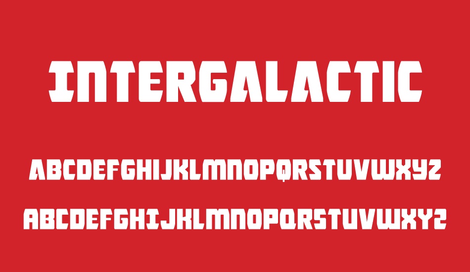 Intergalactic free font