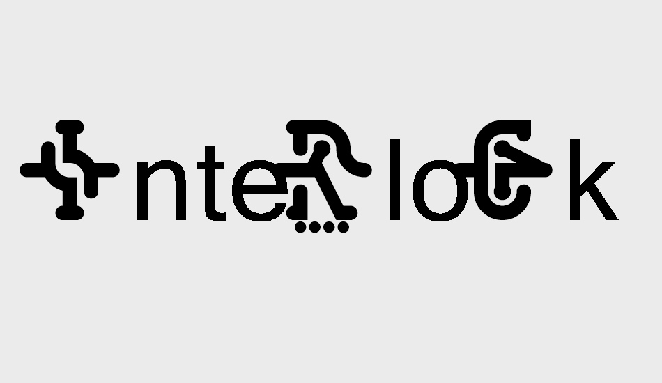Interlock free font