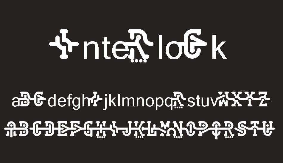 Interlock free font
