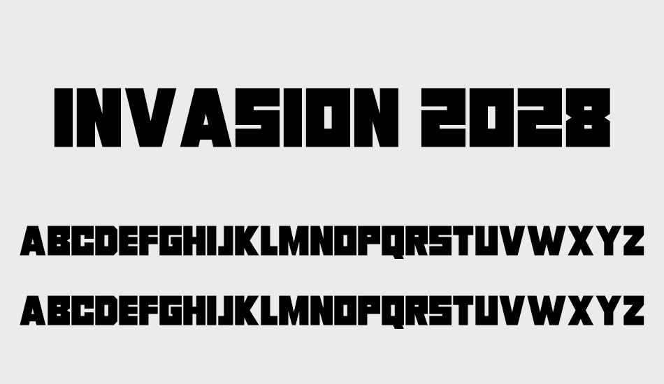 Invasion 2028 free font