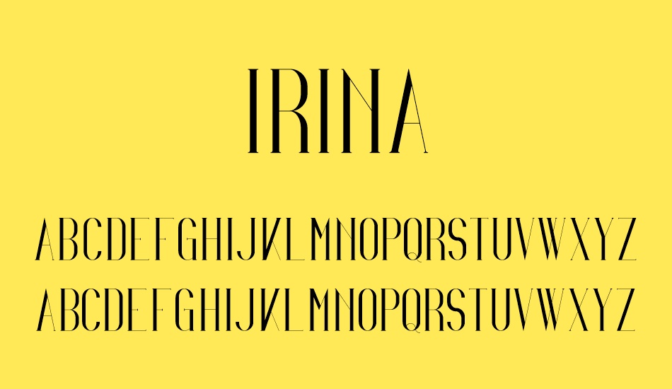 Irina free font