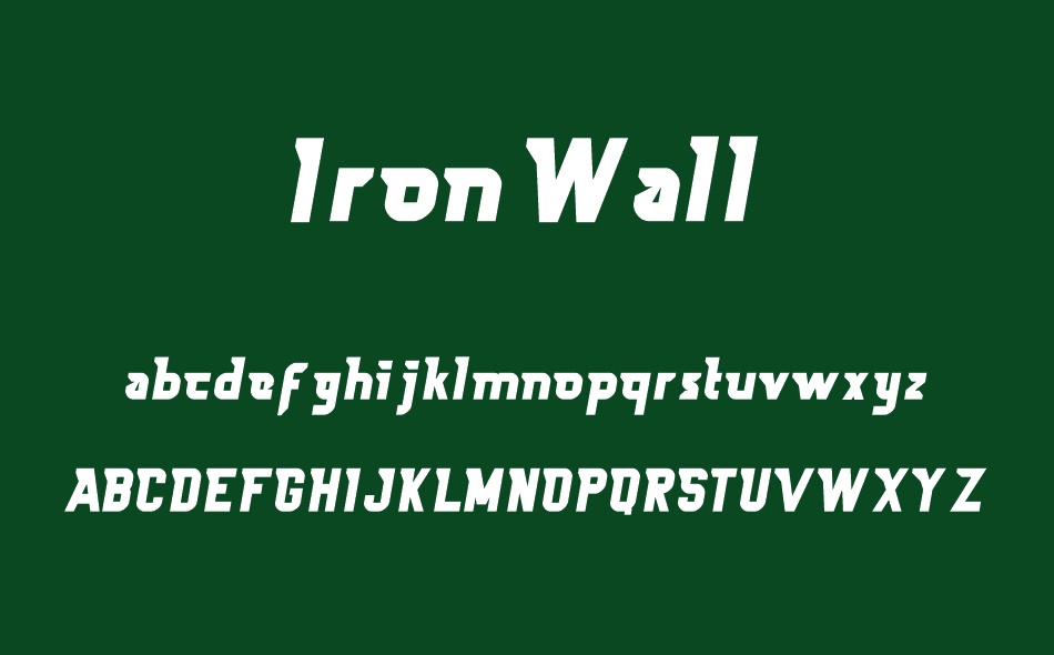 Iron Wall free font