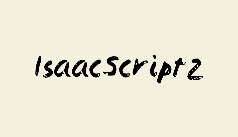 Isaac Script 2 free font