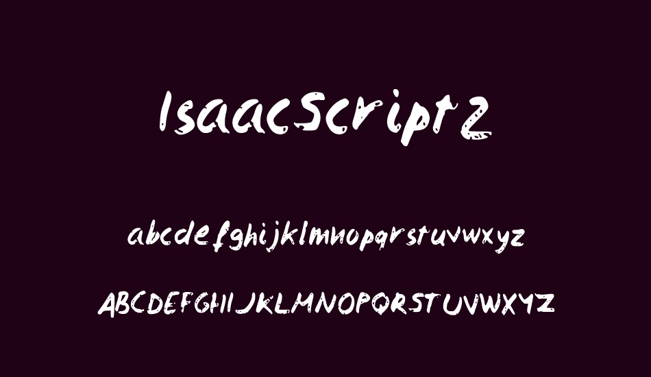 Isaac Script 2 free font