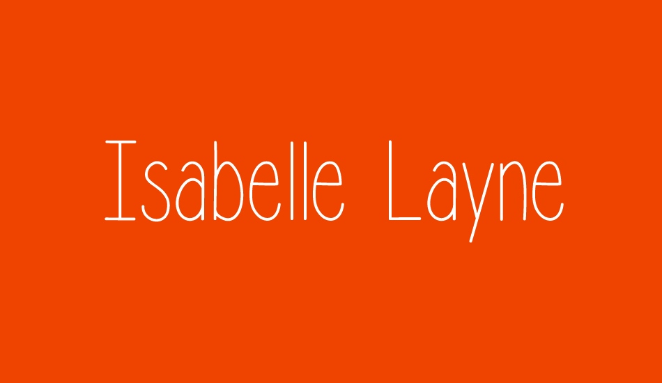 Isabelle Layne free font