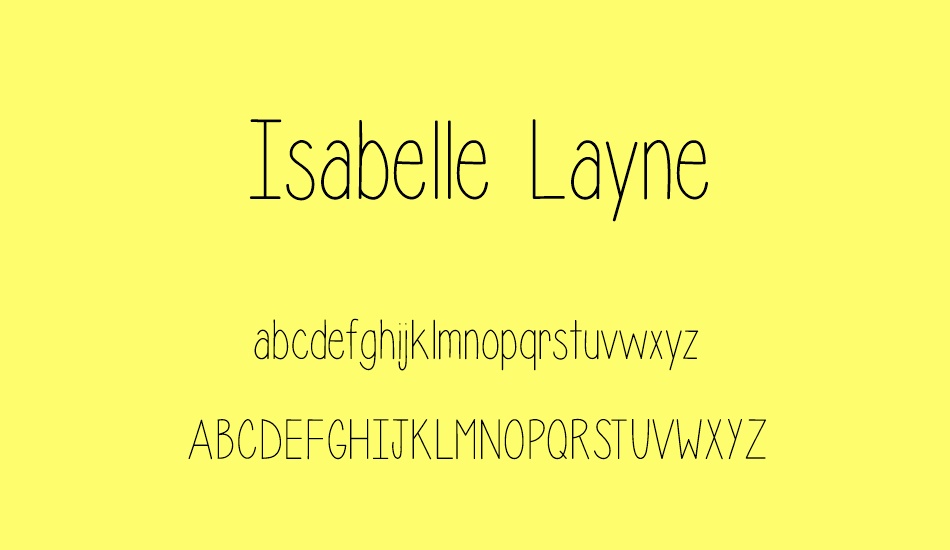 Isabelle Layne free font