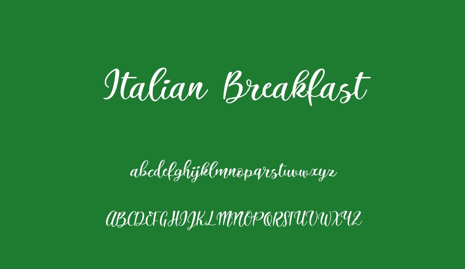 Italian Breakfast free font