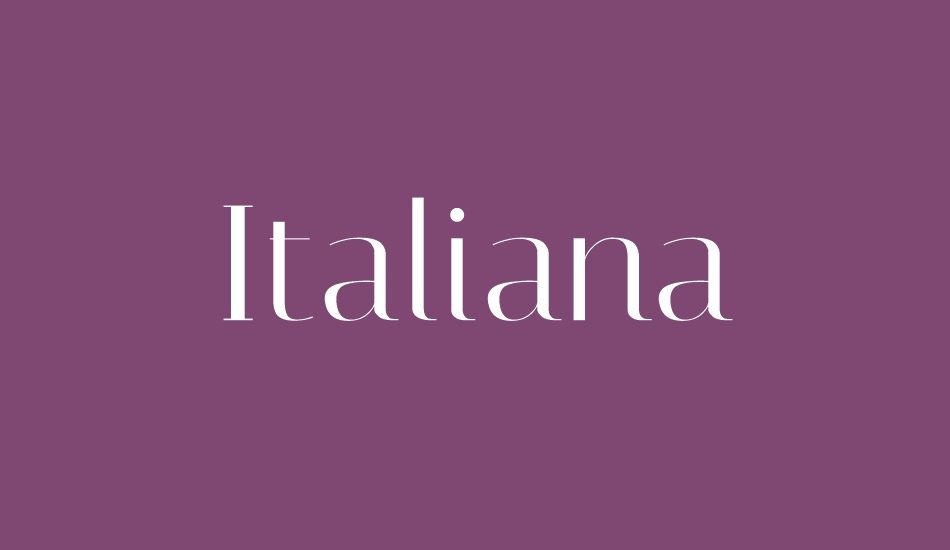 Italiana free font
