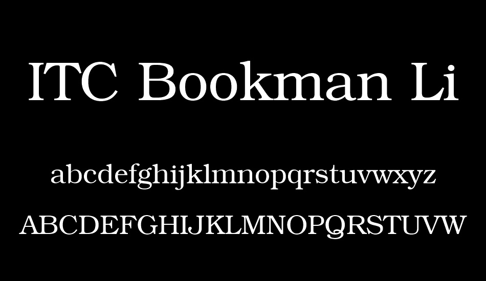 ITC Bookman Light free font