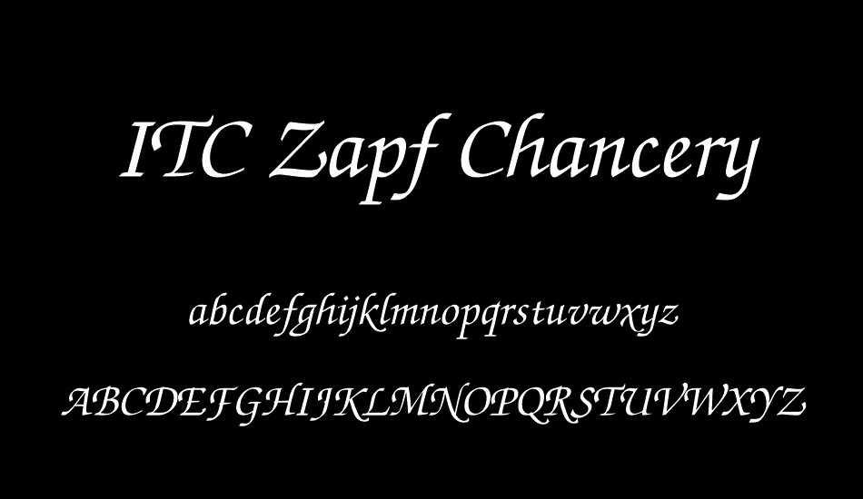 ITC Zapf Chancery free font