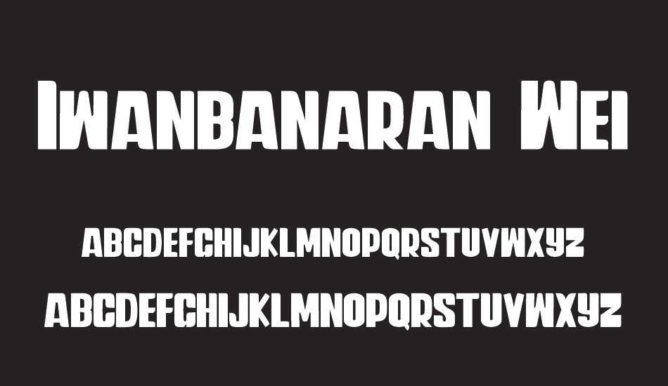 Iwanbanaran Weight free font