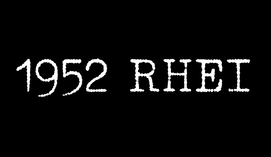 1952 Rheinmetall free font