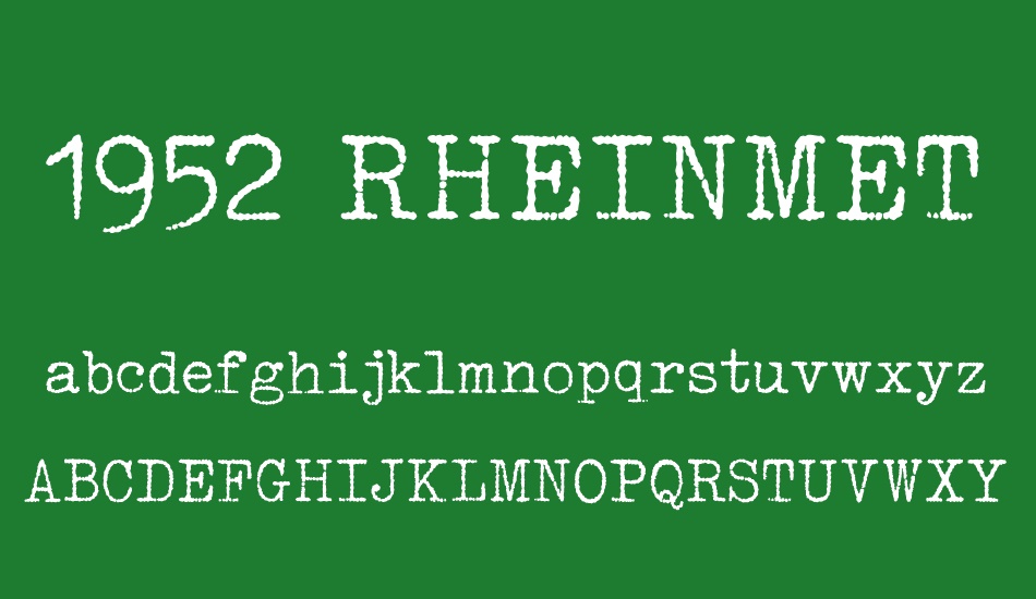 1952 Rheinmetall free font