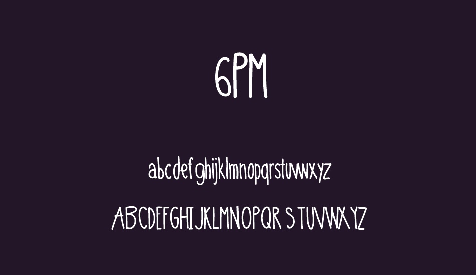 6PM Free Font 6PM Free Font
