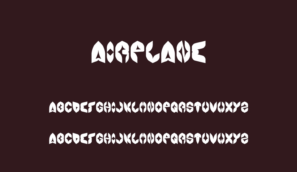 Airplane free font