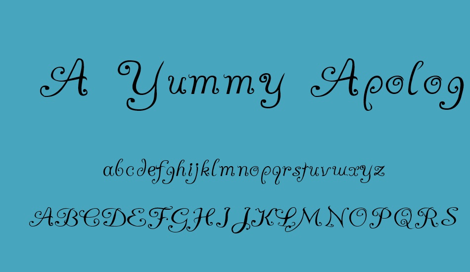 A Yummy Apology free font
