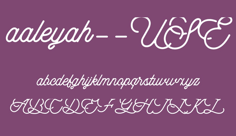 Aaleyah free font