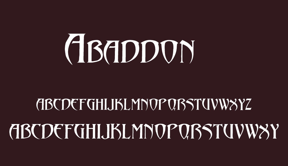 Abaddon free font