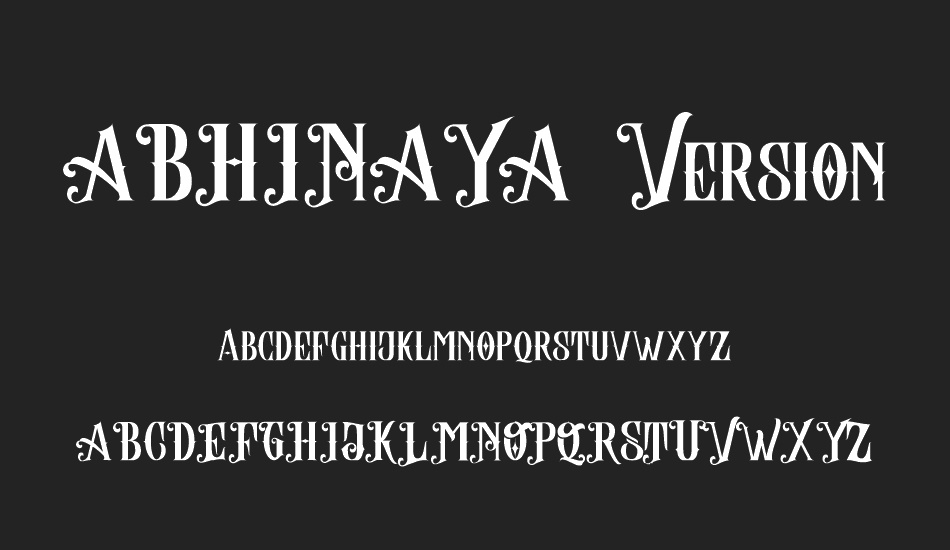 ABHINAYA Free Version Font free font