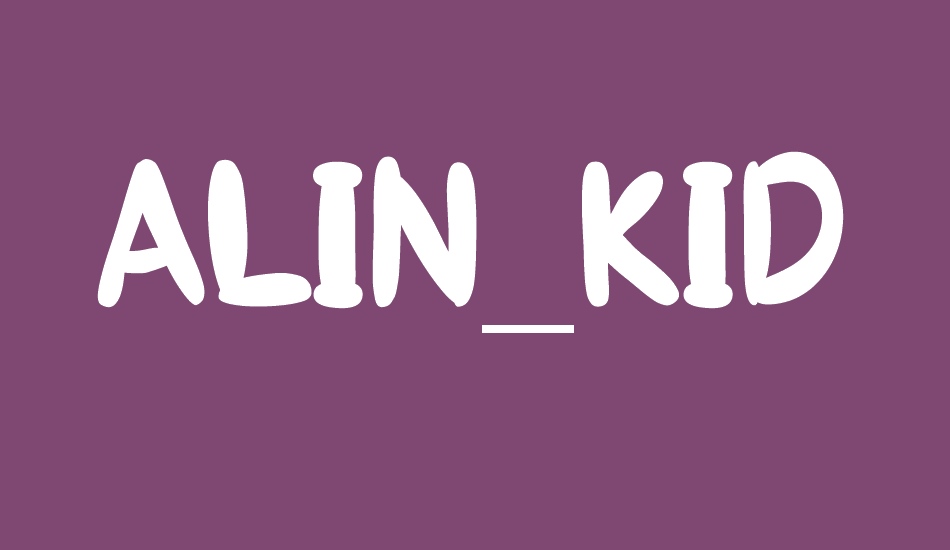 Alin Kid free font