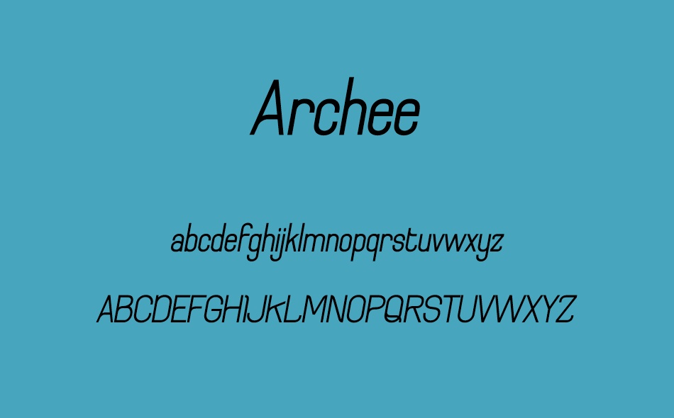 Archee free font