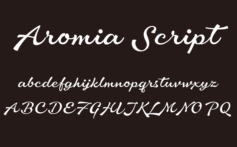 Aromia Script free font