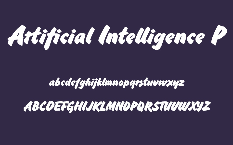 Artificial Intelligence free font