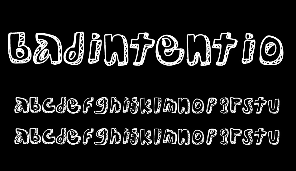 Bad Intentions free font